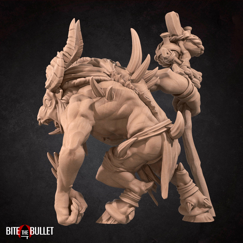 Goatman Shaman – Dark Fantasy Resin Miniature for RPGs & Wargames ...