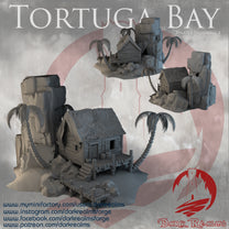 Tortuga Bay hideaway 4 by Dark Realms in 32mm, 28mm, 15mm Scale 3D Pri ...